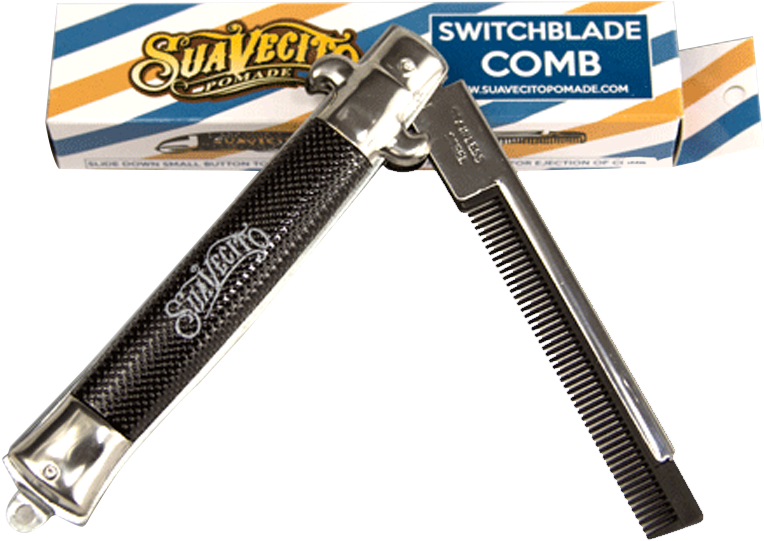 Download Transparent Barber Comb Png - Suavecito Switchblade Comb ...