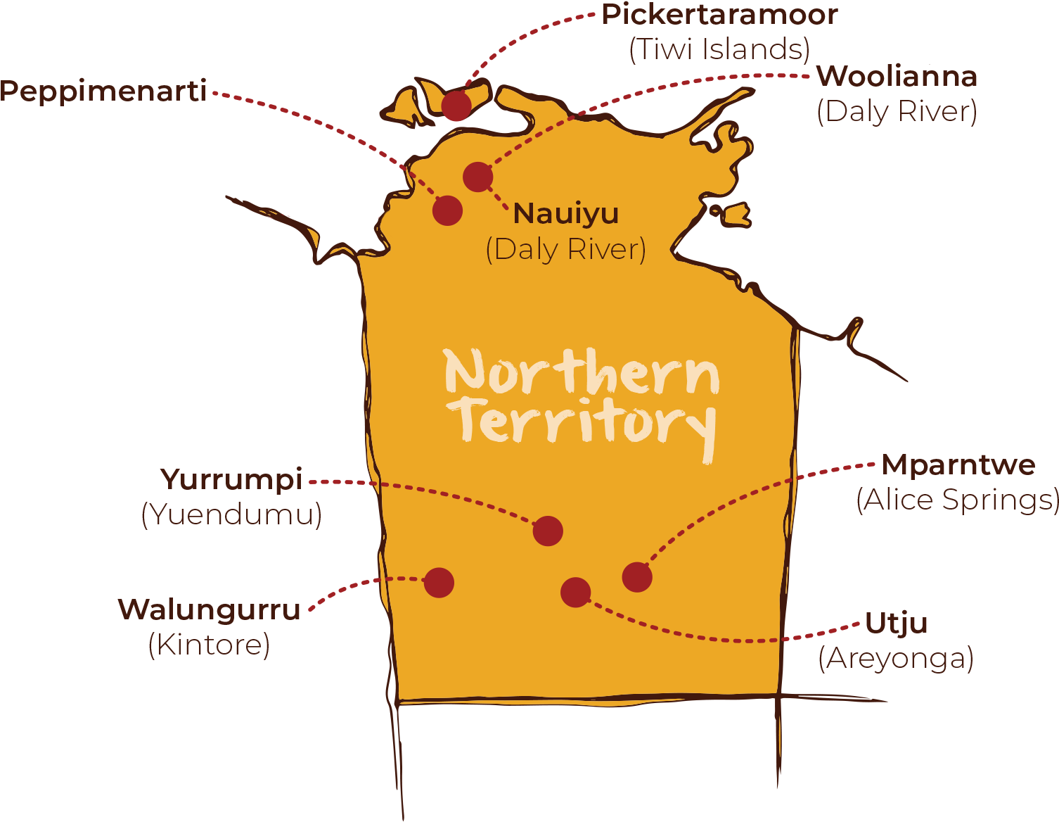 Download Yuendumu On A Map - ClipartKey