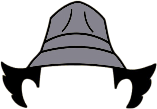 Download Inspector Gadget Hat - Inspector Gadget Png Black And White ...