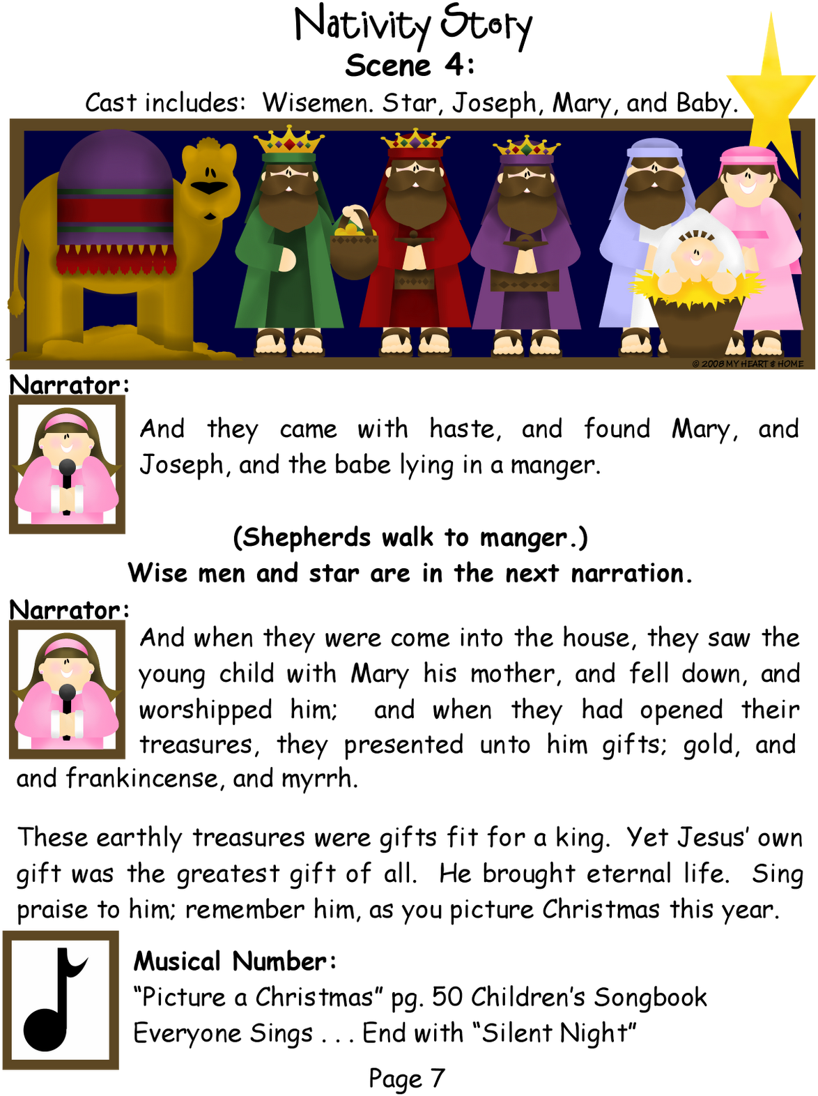 Download Manger Clipart Silent Night - Cartoon - ClipartKey