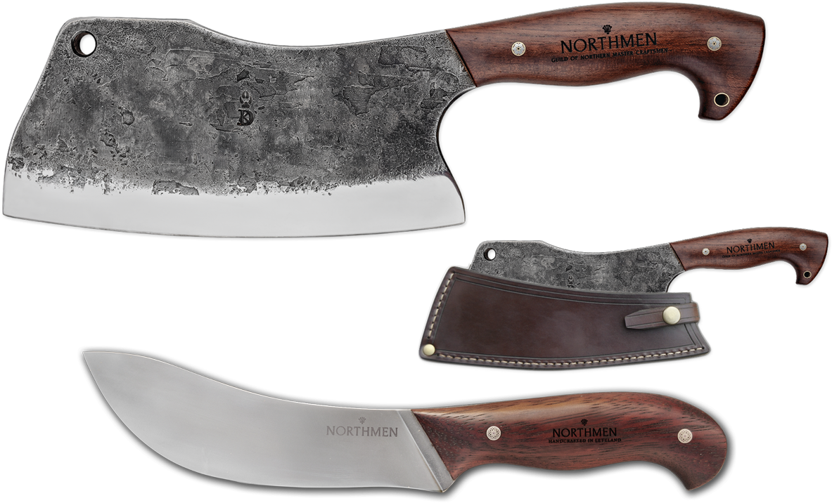 Download Butchers Set Detailed - Butcher Knife Set Png - ClipartKey