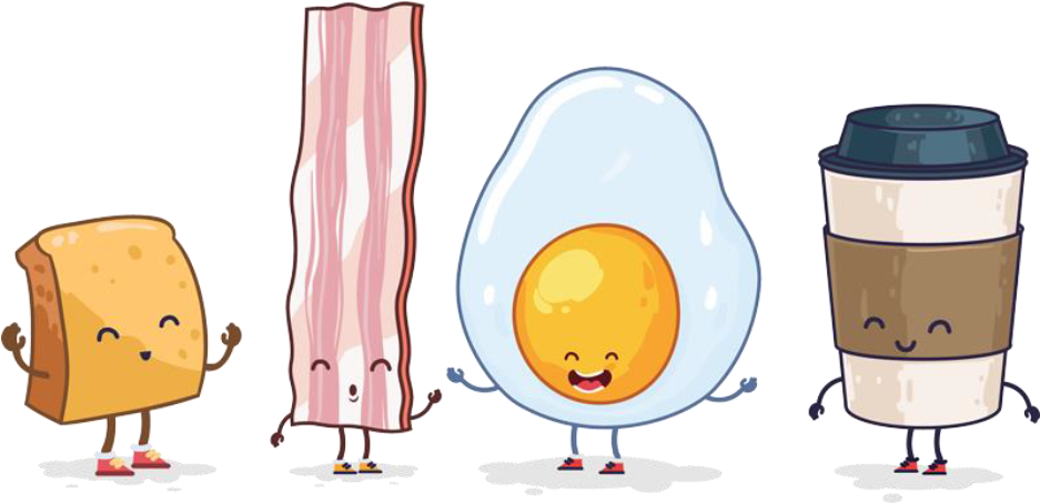 Download Transparent Eating Breakfast Clipart - Breakfast Cartoon ...
