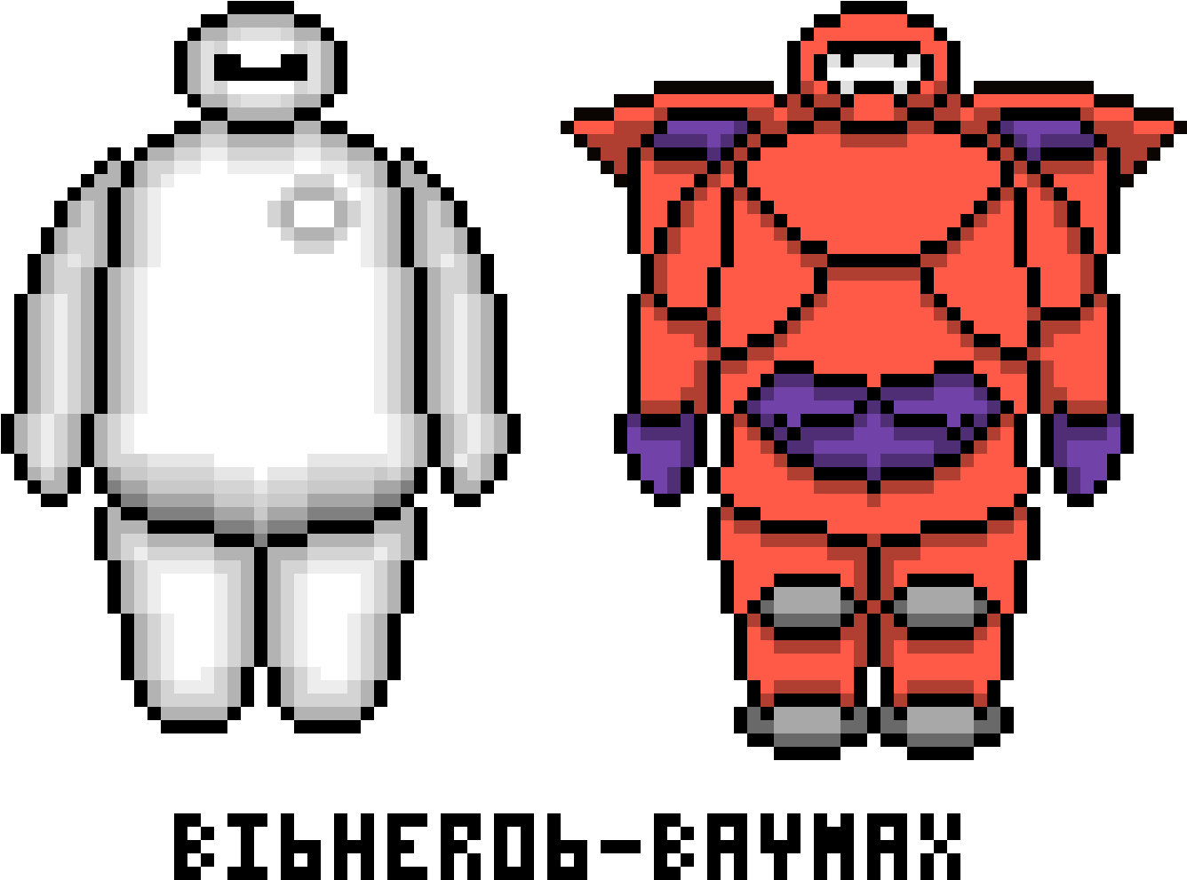 Download Transparent Baymax Png - Big Hero 6 Pixel Art - ClipartKey