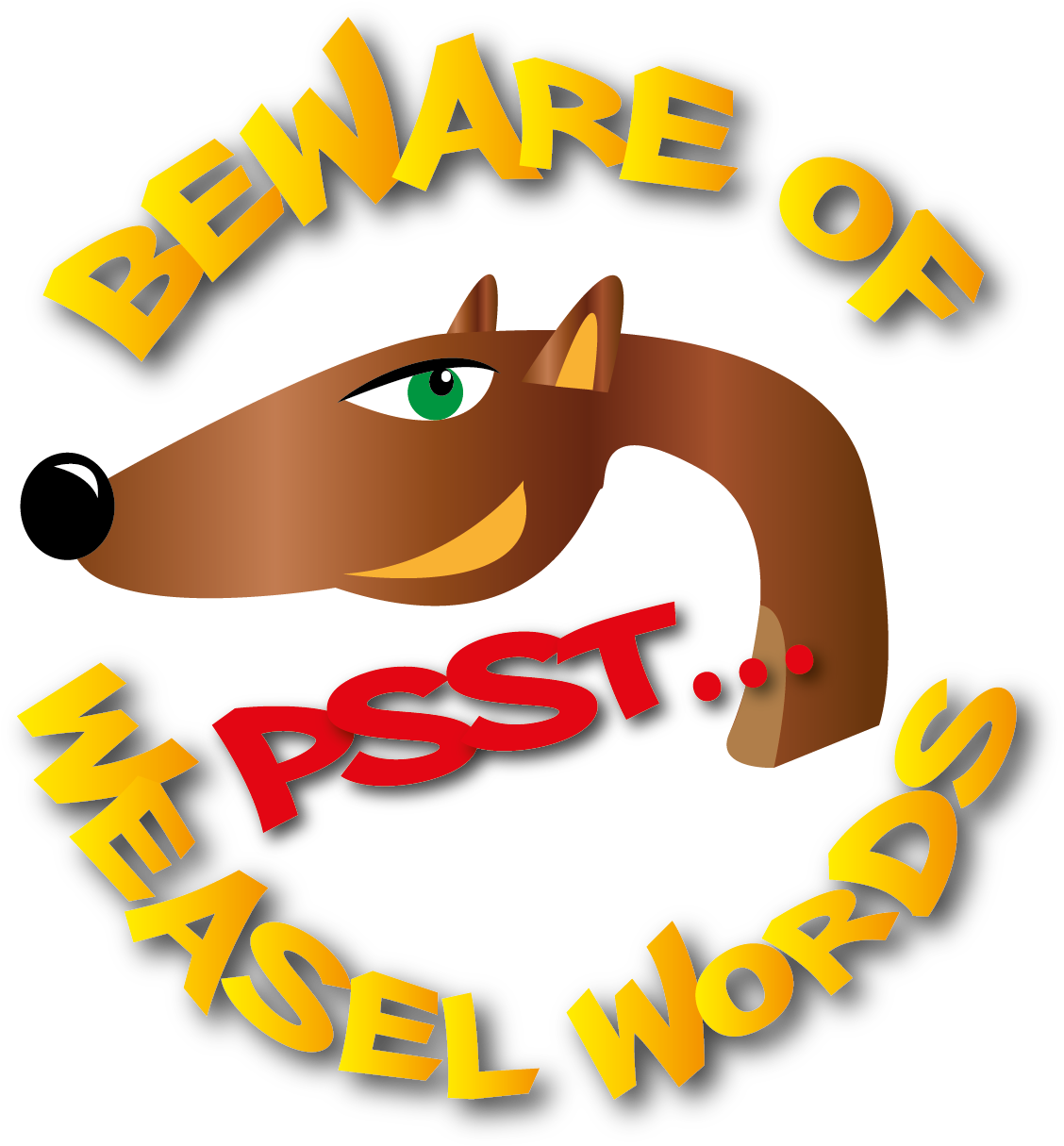 Download Beware Of Weasel Words - Illustration - ClipartKey