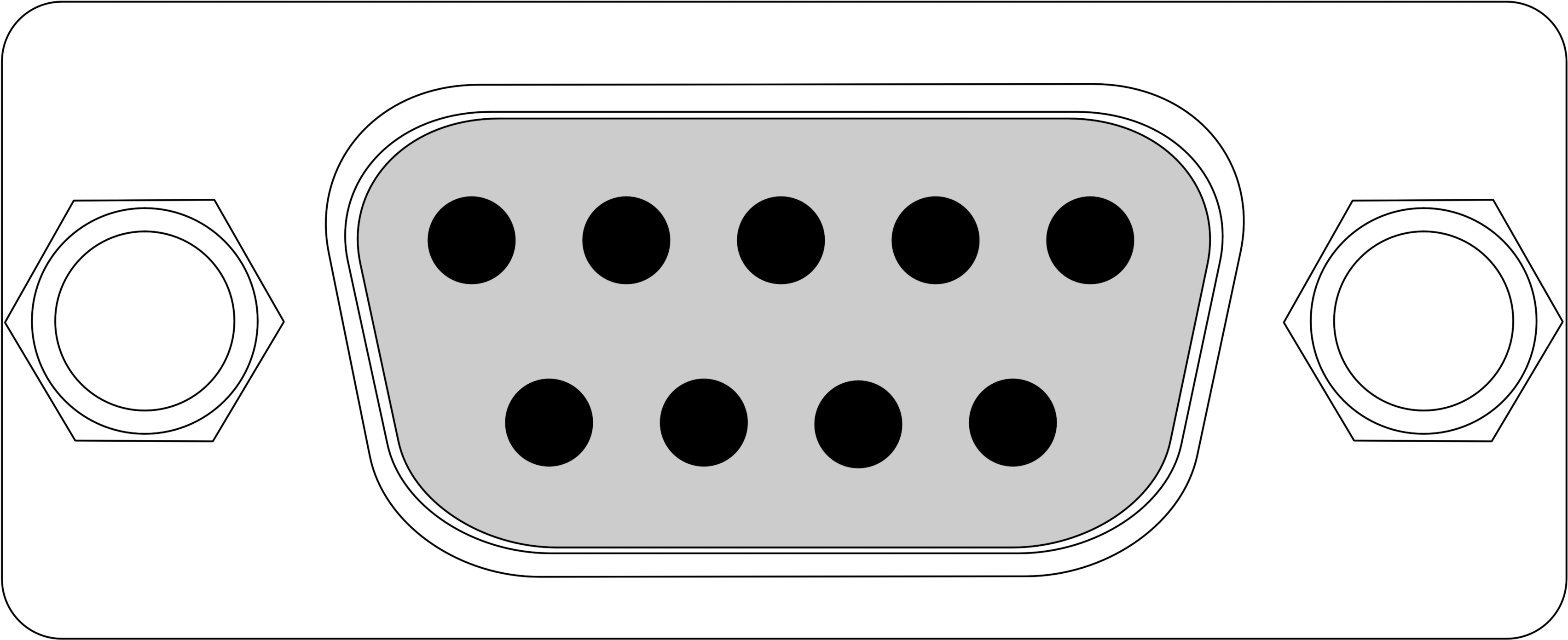 Download Serial Port Black And White - ClipartKey