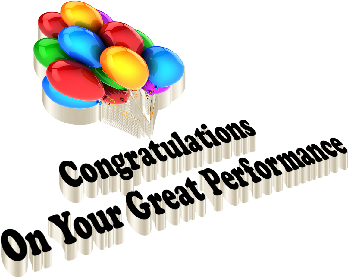 Download Congratulations On Your Great Performance Png Free - 14 Anos ...