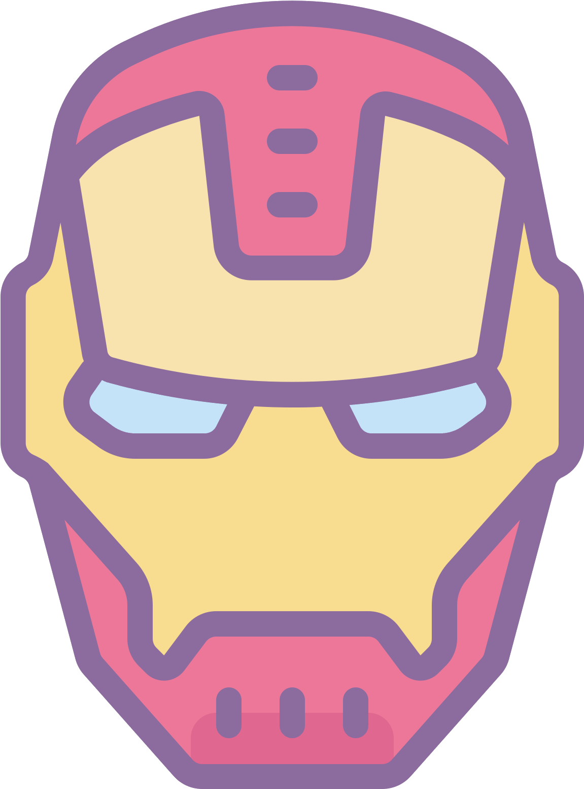 Download Vector Superhero Mask - Iron Man Mask Icon - ClipartKey