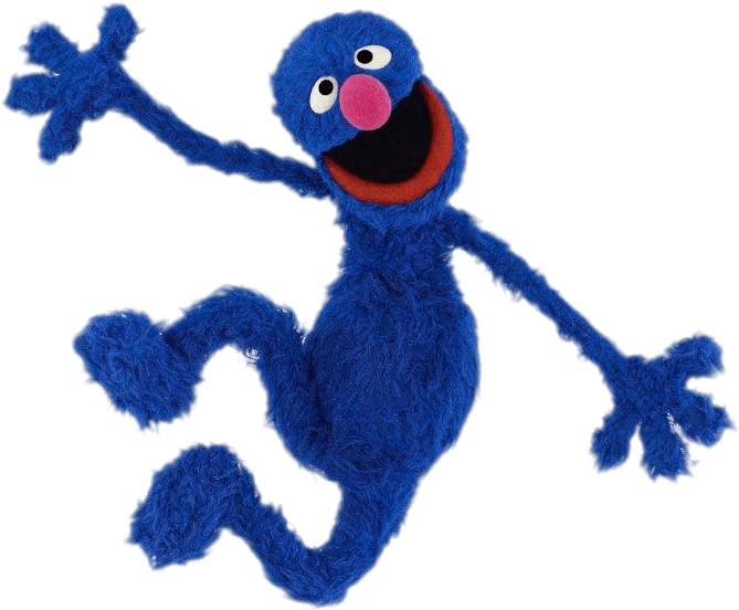 Download Sesame Street Grover Happy Jump Transparent Png - Grover ...