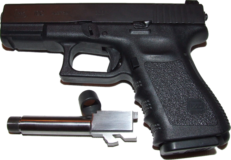 Download Transparent Glock Png - Glock 19 Avec Silencieux - ClipartKey