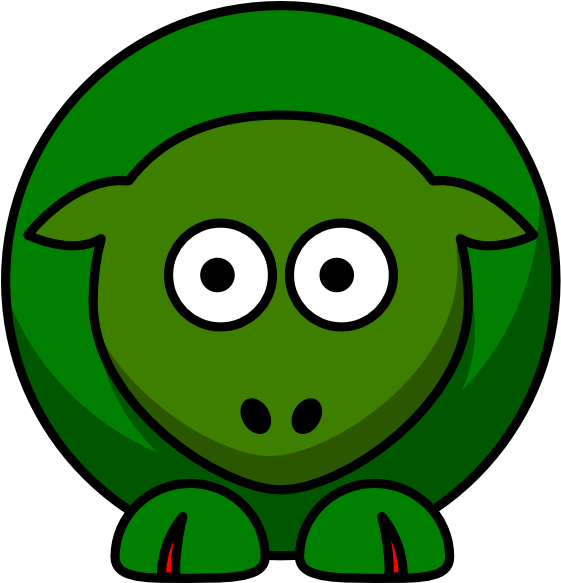 Download Sheep Two Shades Green Svg Clip Arts - Gnu Cartoon - ClipartKey