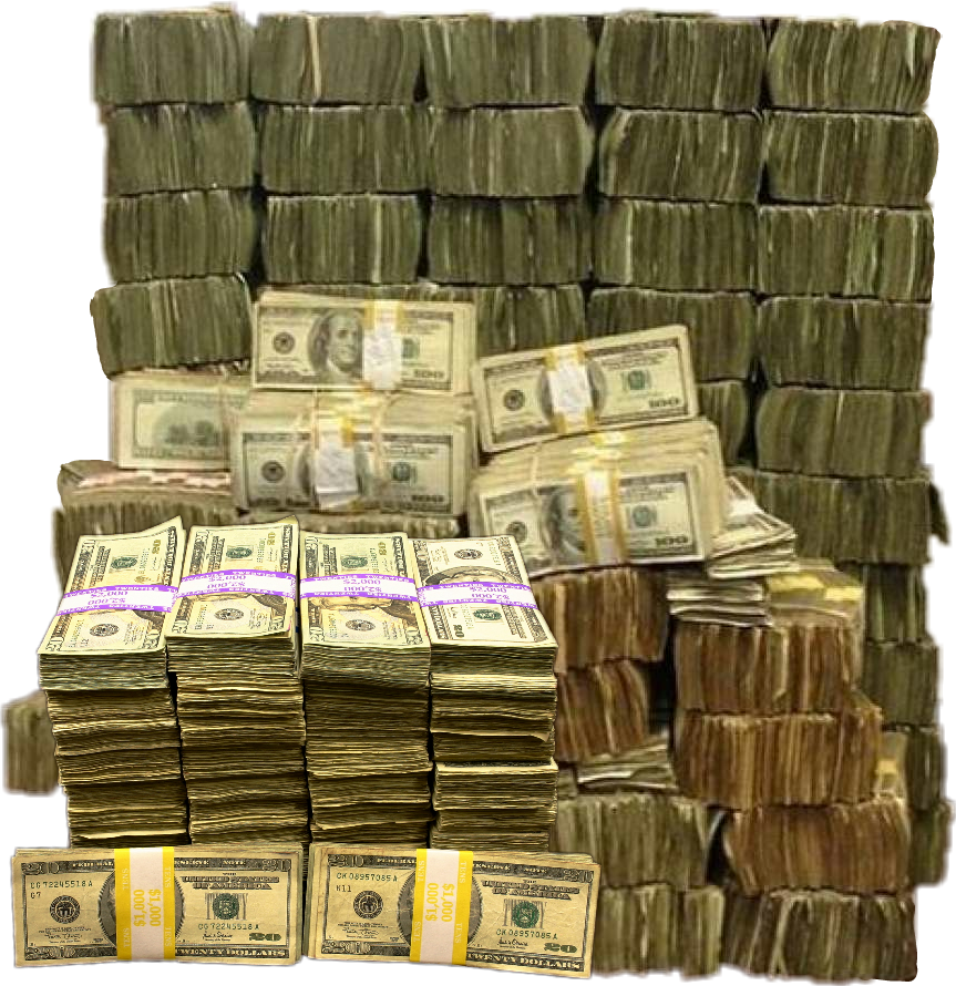 Download Transparent Stacks Of Cash Png - Stacks Racks Of Money ...