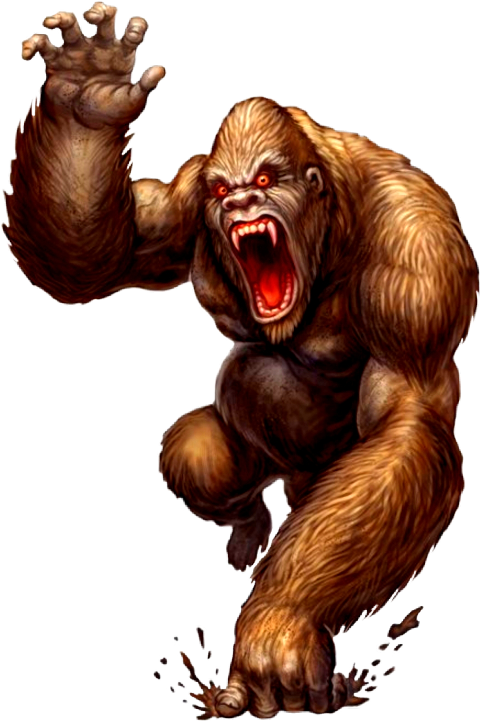 Download Transparent Angry Gorilla Clipart - Dnd 5e Giant Ape - ClipartKey