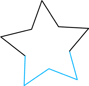 Download How To Draw A Shooting Star - Line Art - ClipartKey