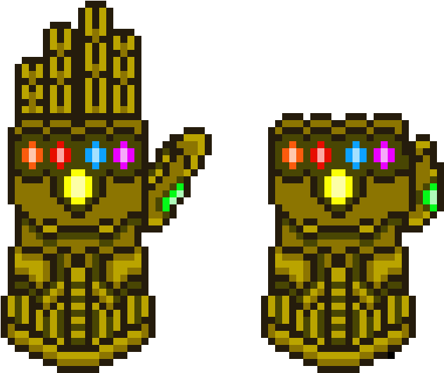 Download Infinity Gauntlet Pixel Art - ClipartKey