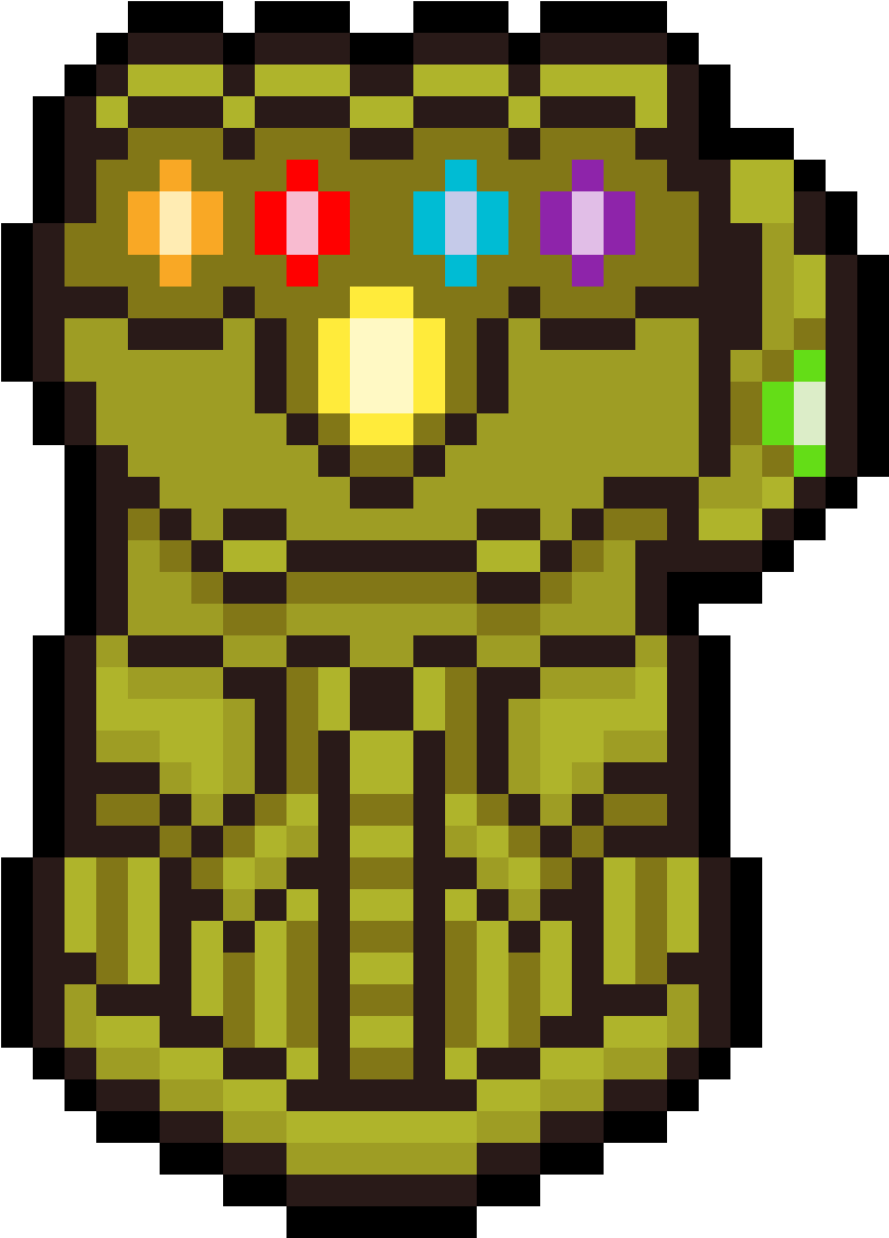 Download Infinity Gauntlet Thanos Pixel Art - ClipartKey