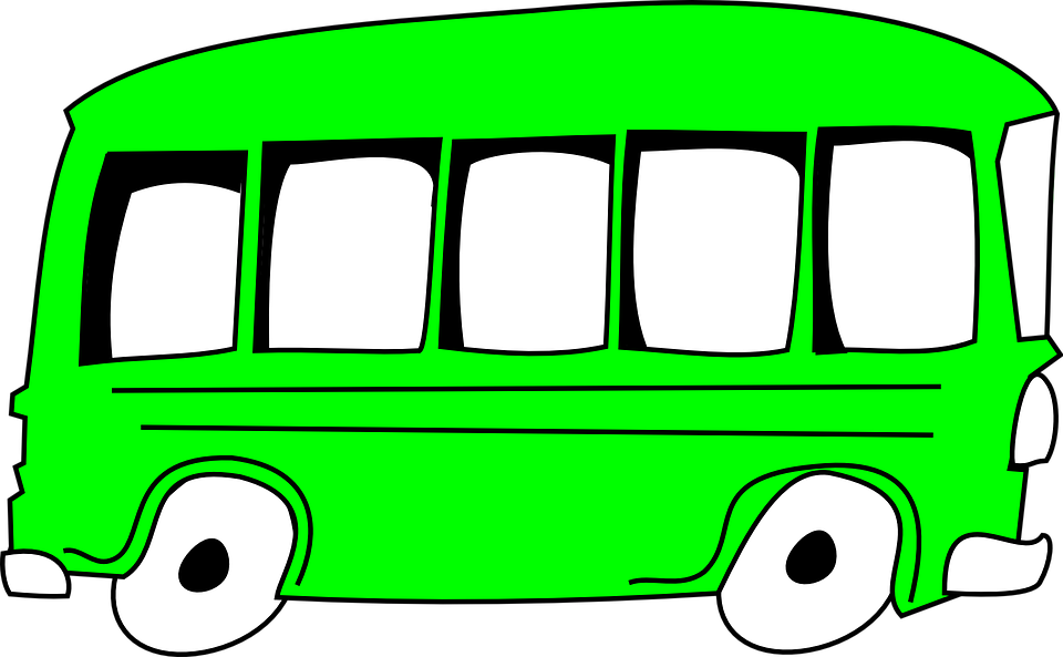 Download Bus School British Retro Fast Green Cartoon - Clip Art Green ...