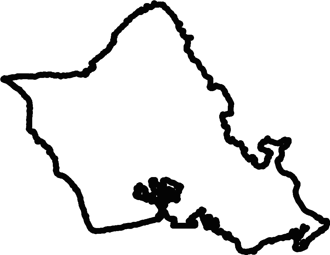 Download Oahu, Oahu Outline 10 White, Oahu Outline 10 Black, - Outline ...