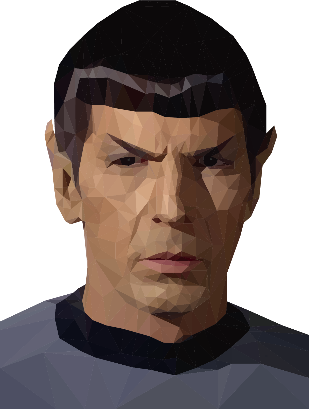 Download Drawing Polygons Male Portrait - Man - ClipartKey