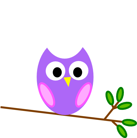 Download Purple Owl Clip Art At Clker - Happy 1st Birthday Kylie ...