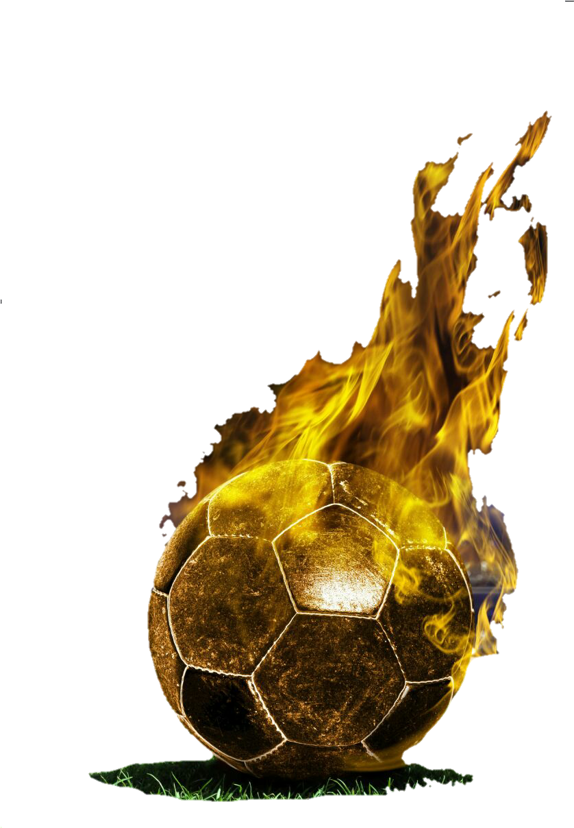 Download Transparent Soccer Ball On Fire Clipart - Gold Soccer Ball On ...