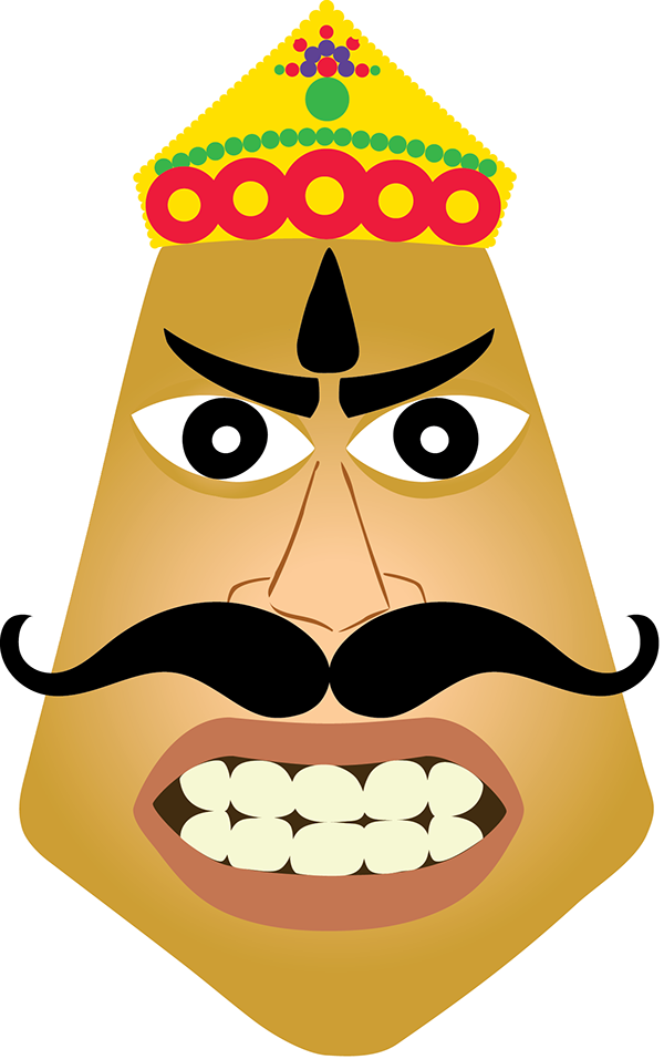 Download Ravana Clipart Ravana Head - Clip Art Ravana Face - ClipartKey