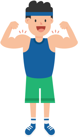 Download Flexing Arm Png - Cartoon Muscle Man Png - ClipartKey