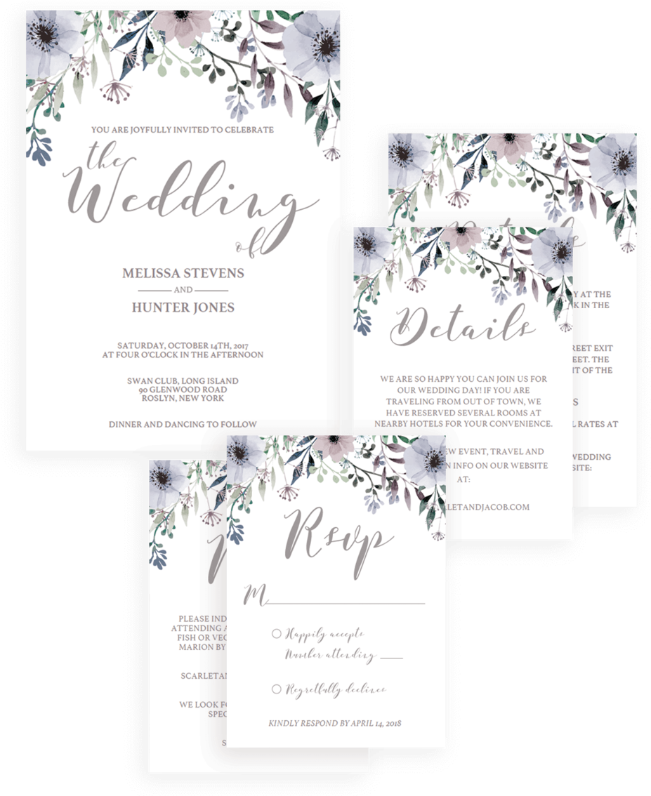 Download Transparent Rustic Wedding Invitation Clipart - Wedding ...