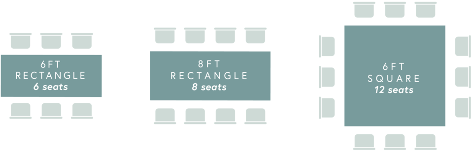 Download Clip Art Planning Table Sizes And - Table Seating For 6 ...