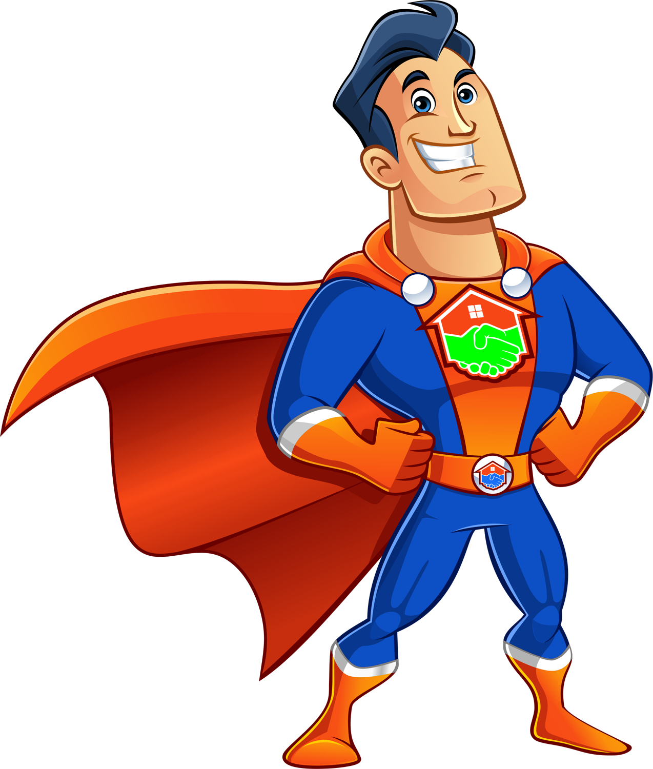 Download Bold Playful Real Estate - Superhero Mascot - ClipartKey