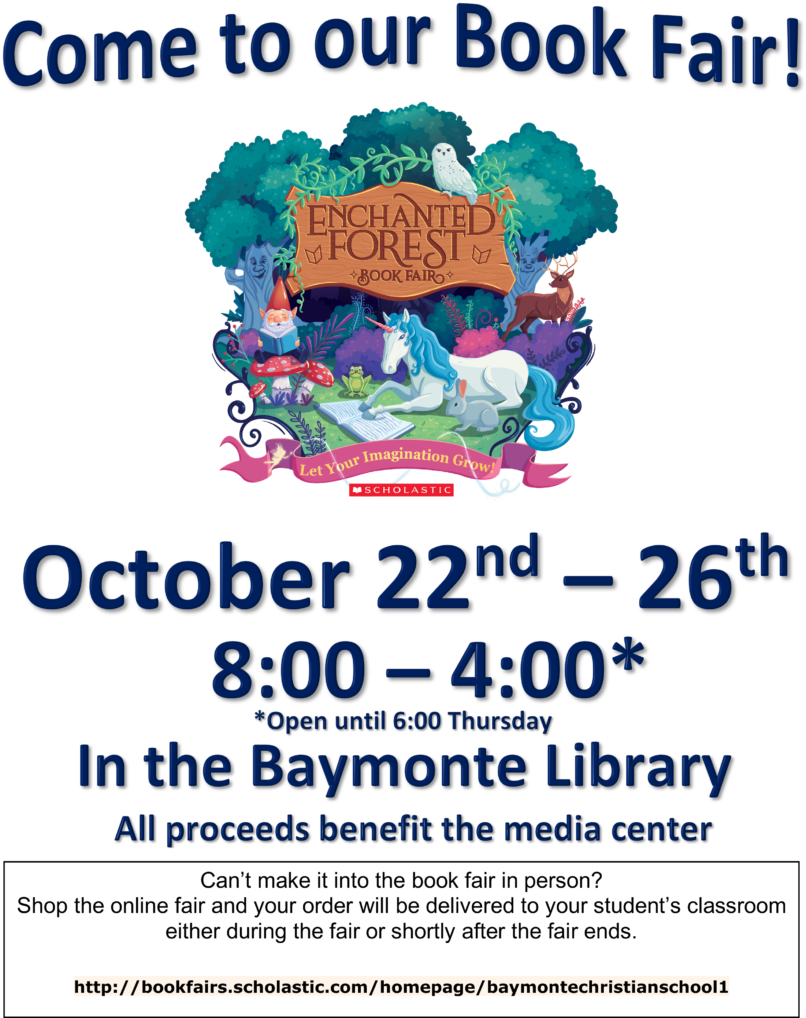 Download Scholastic Book Fair Flyer Enchanted Forest - ClipartKey