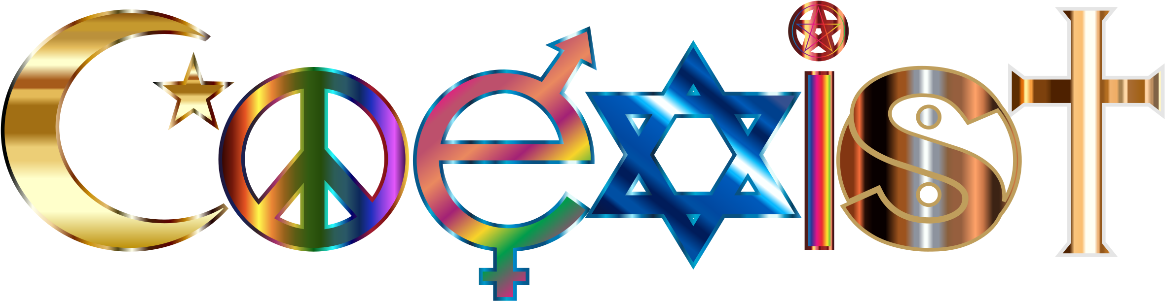 Download Free Coexist - ClipartKey