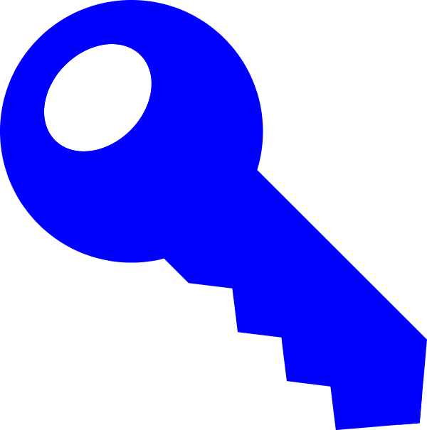 Download Small Blue Key Clipart - Blue Key Clip Art - ClipartKey