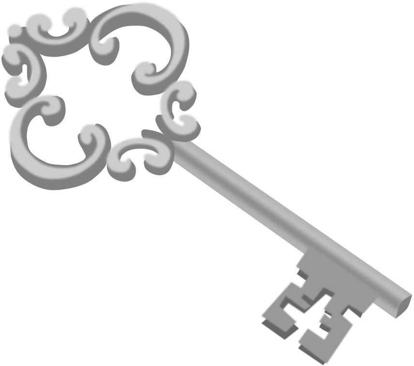 Download Silver Key - Silver Key Transparent Background - ClipartKey