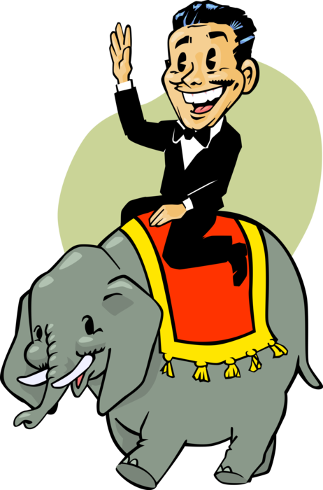 Download Vector Illustration Of Big Top Circus Performer Rides - Top ...