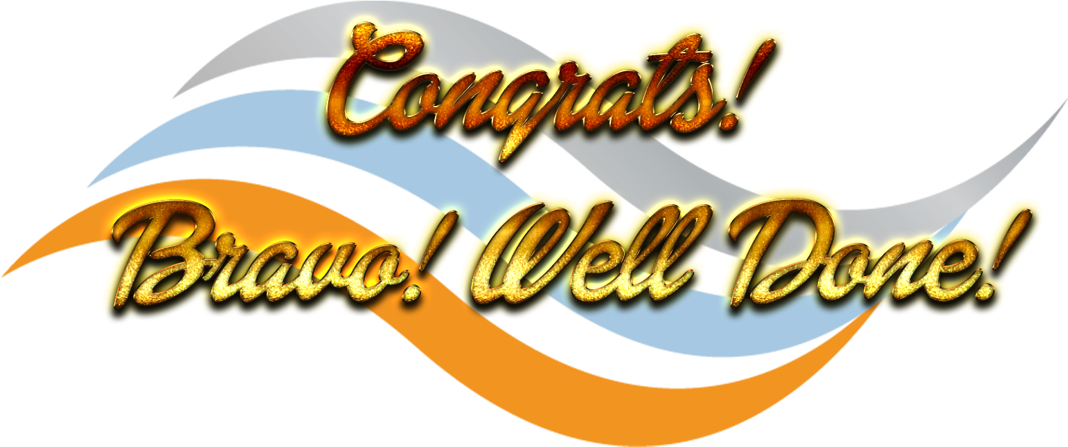 Download Congrats Bravo Well Done Png Background - Calligraphy - ClipartKey