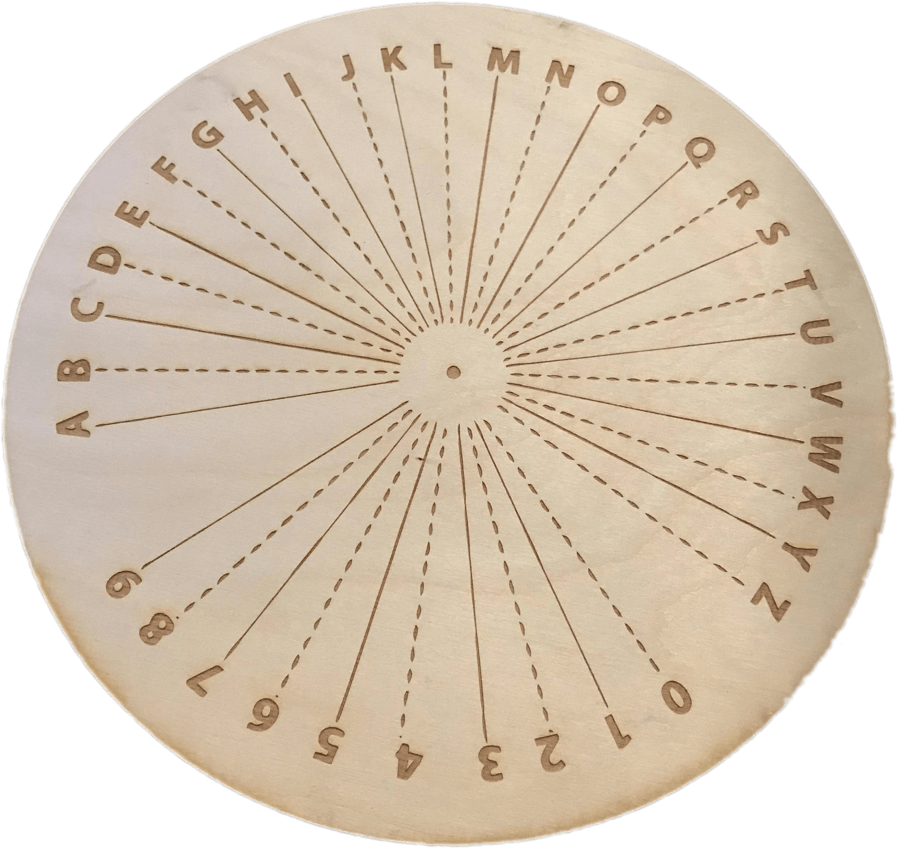 Download Engraved Pendulum Board With Alphabet And Numbers - Circle ...