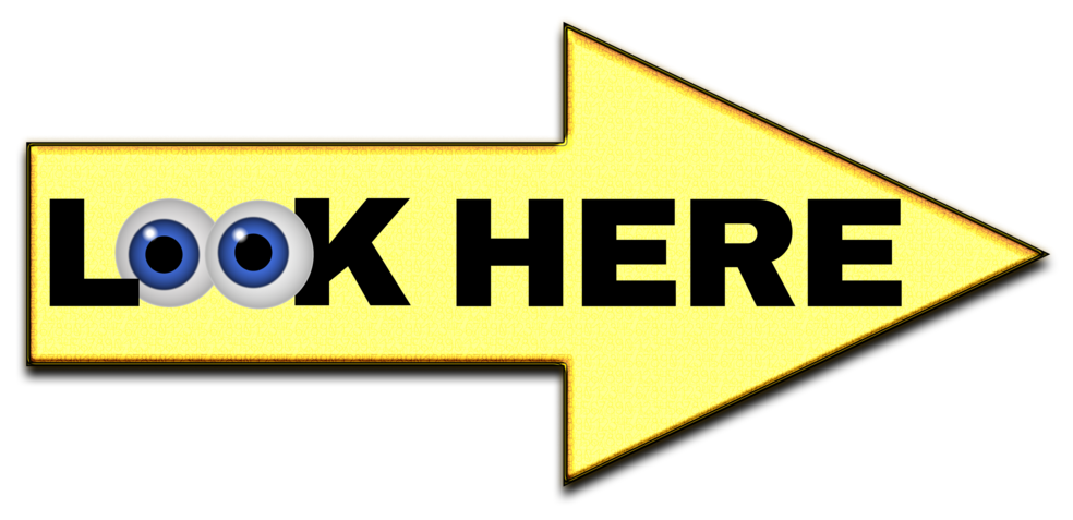 Download Look Here Arrow - ClipartKey