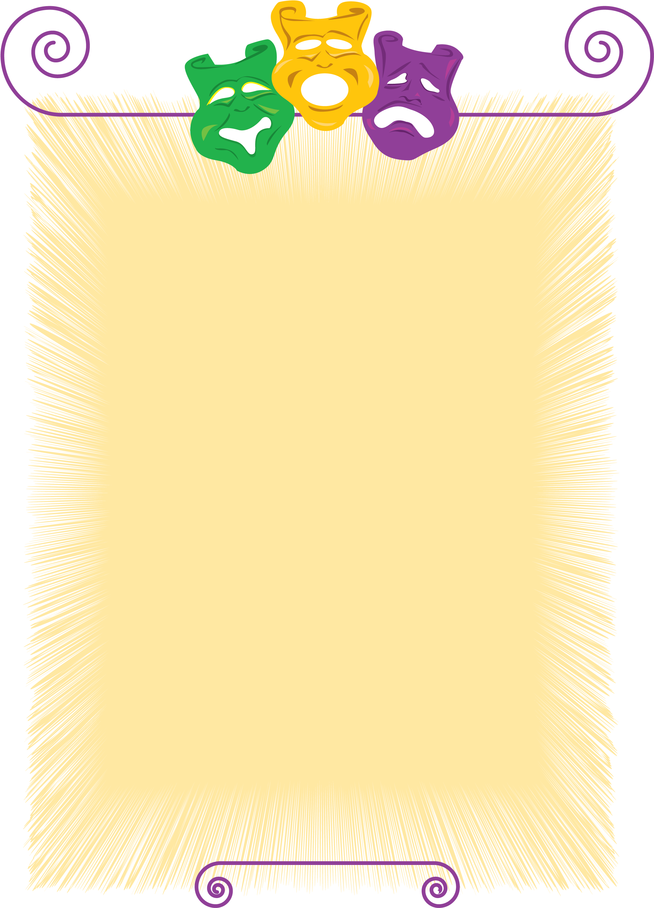 Download Mardi Gras Stationary - Illustration - ClipartKey