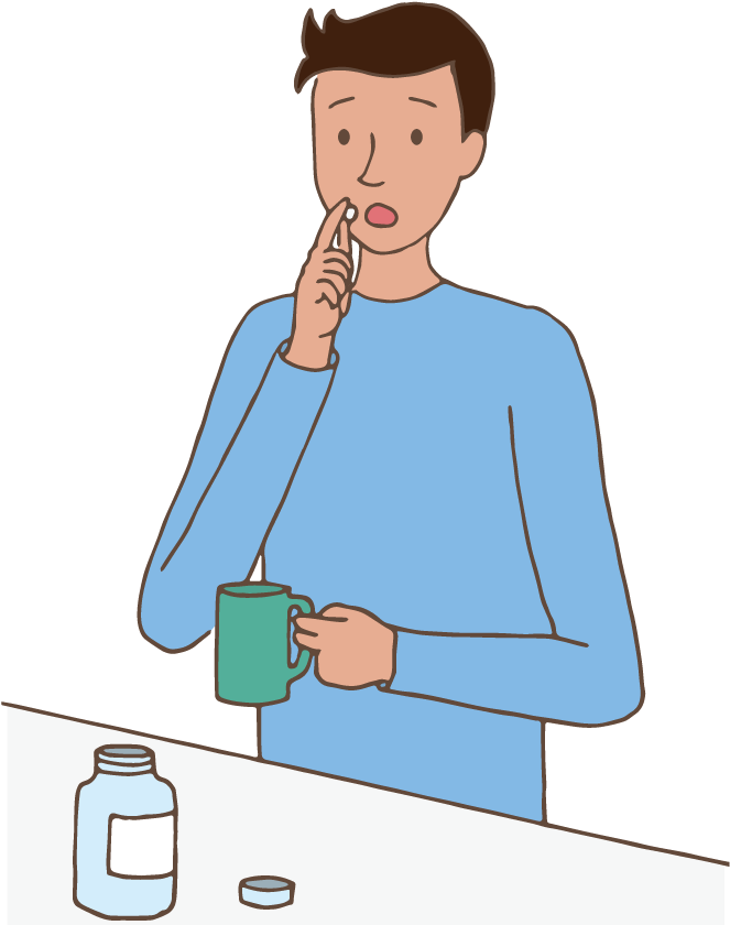 Download A Man Takes Medicine - Minum Obat Clipart - ClipartKey