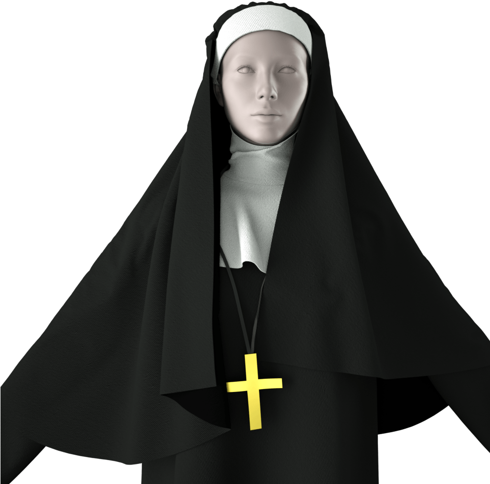 Download Clip Art Flying Nun Hat - Nun Costume Png - ClipartKey
