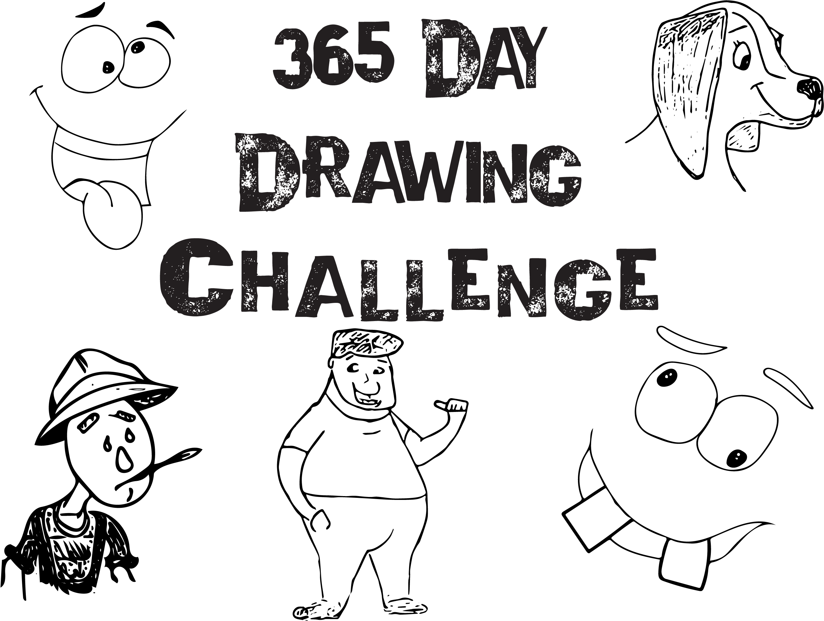 Download Clip Art Day Drawing Challenge - Cartoon - ClipartKey