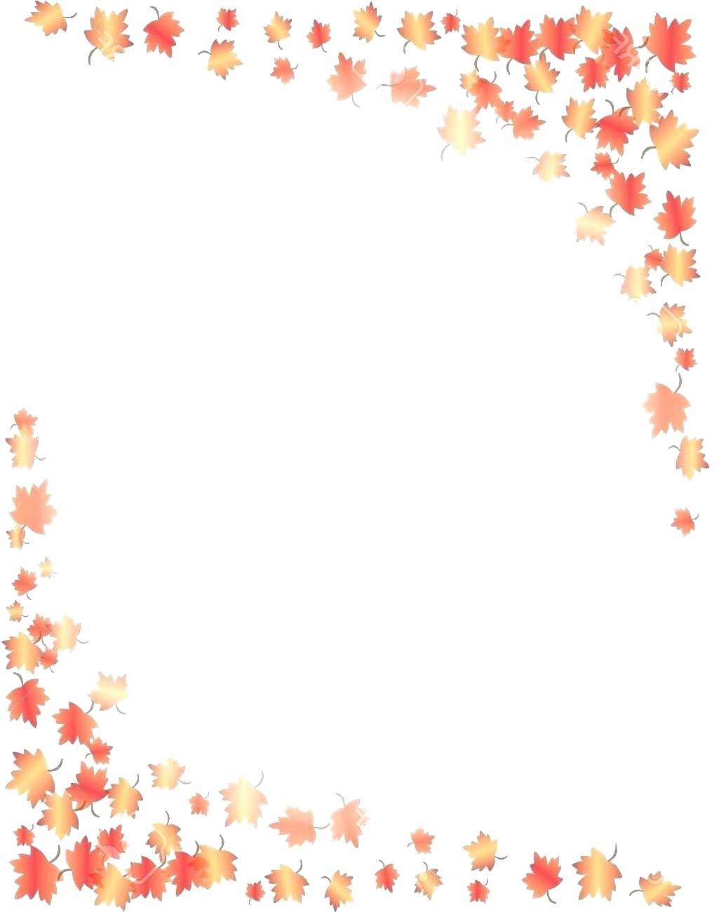 Download Fall Border Png Photo - Png Fall Page Border - ClipartKey