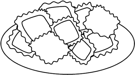 Download Ravioli Coloring Page - ClipartKey