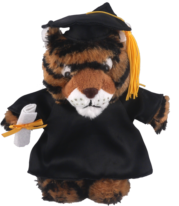 Download Lion With Graduation Cap - Graduation Tiger Plush - ClipartKey