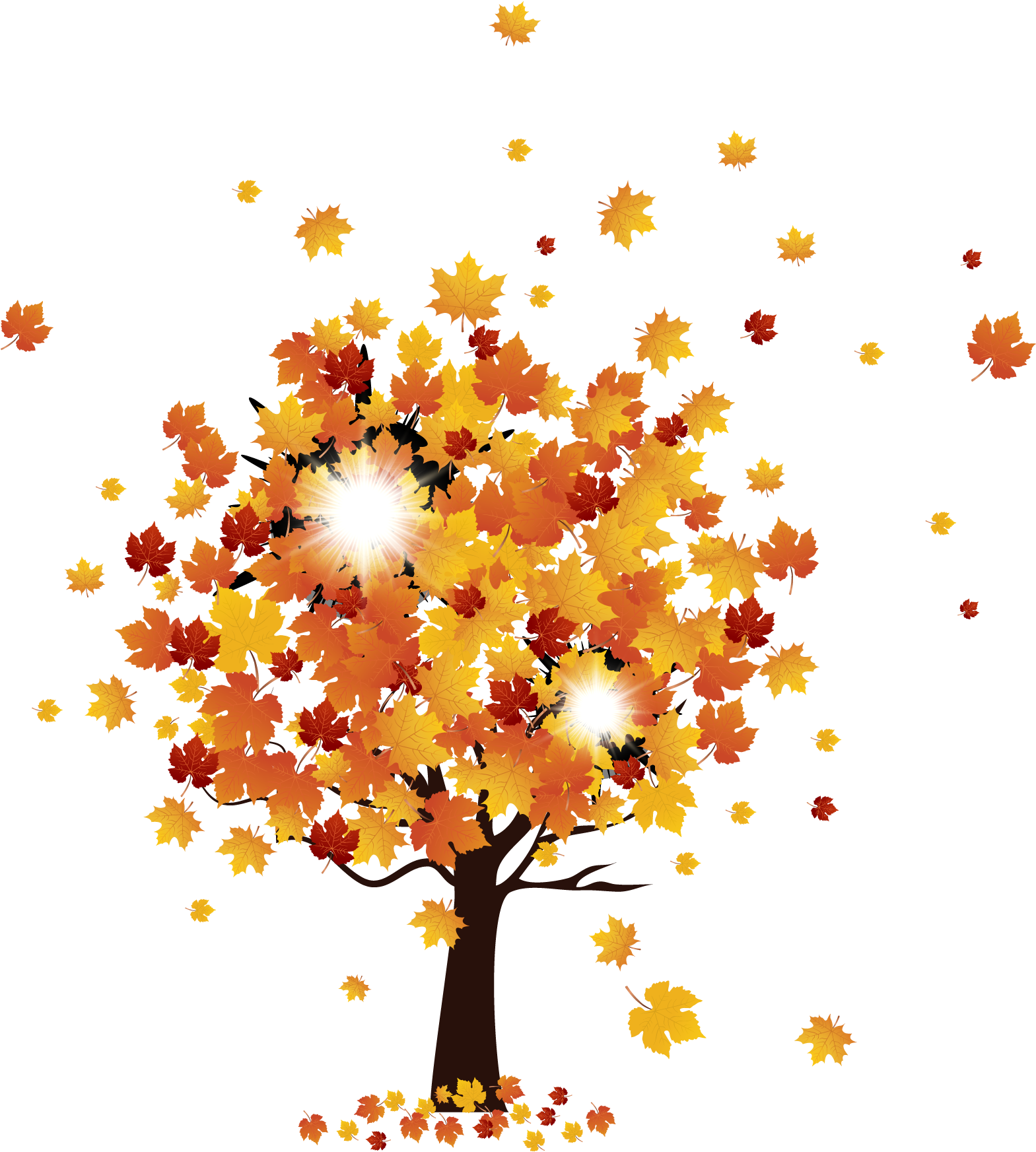 Download Transparent Fall Tree Clip Art - ClipartKey