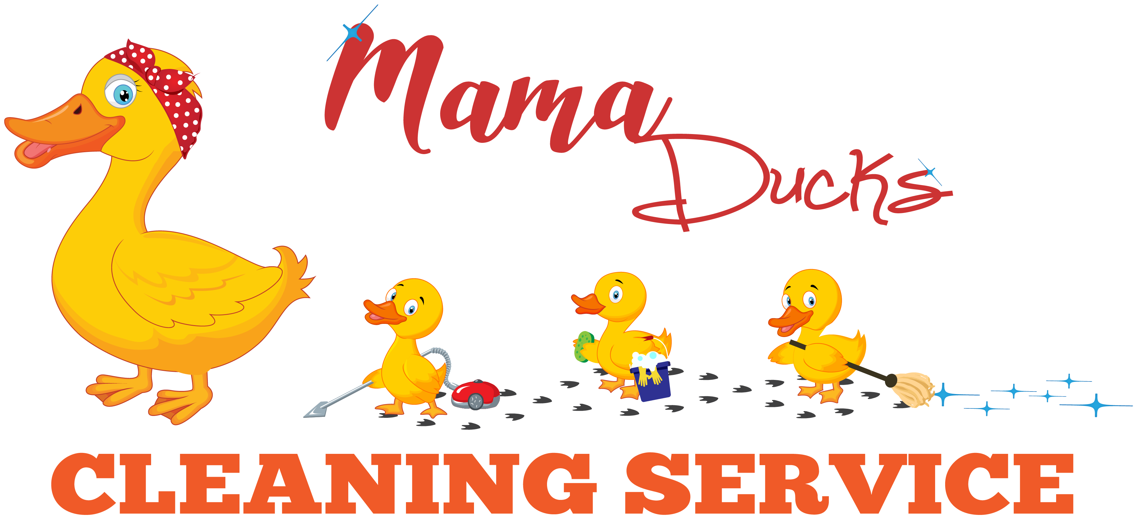 Download Mama Ducks Cleaning Service Logo - Cartoon - ClipartKey
