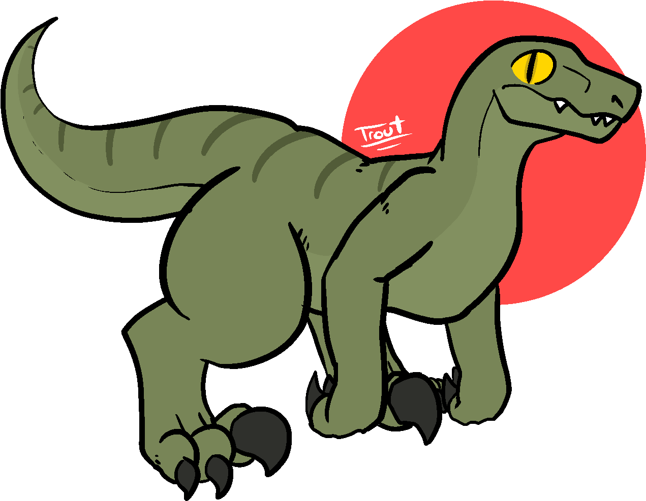 Download Raptor - Cartoon - ClipartKey