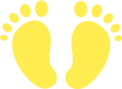 Download Baby Footprints Png Yellow - ClipartKey