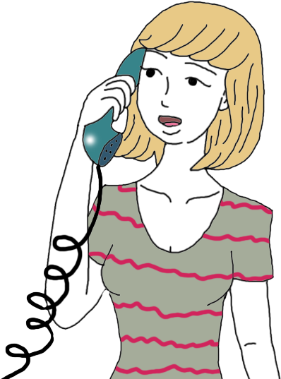 Download Girl Calling Friend - Clip Art Girl Having A Phone Call ...