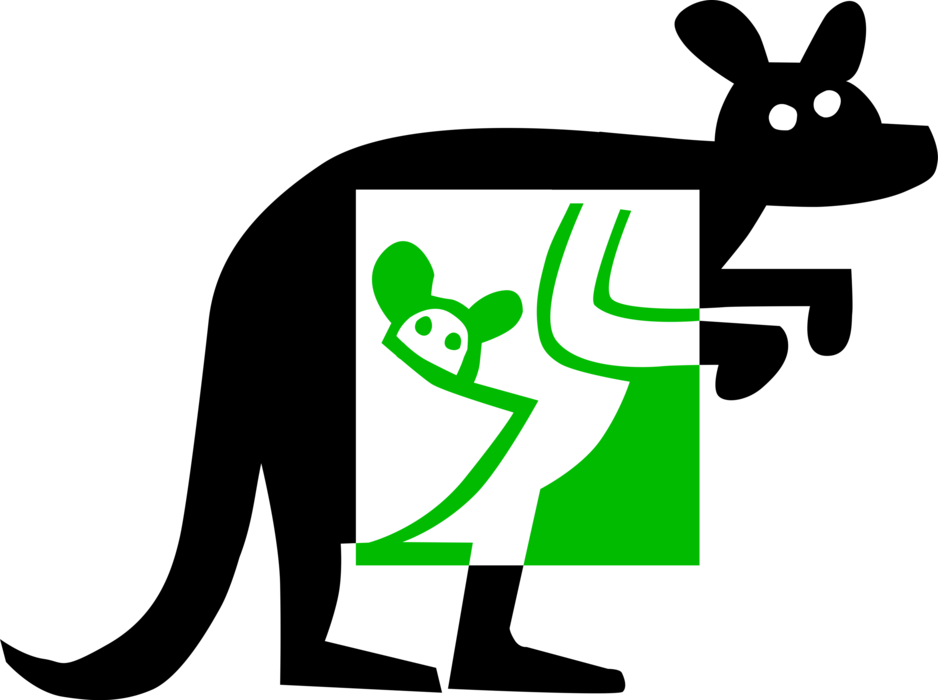 Download Vector Illustration Of Australian Marsupial Kangaroo ...